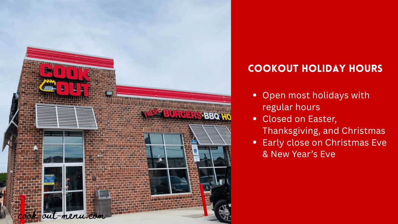 Cook Out Holiday Hours 2025 - Complete Schedule